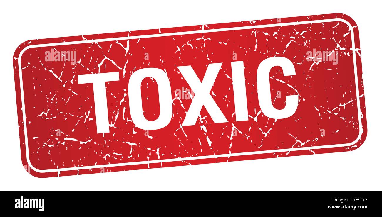 toxic red square grunge textured isolated stamp Stock Vector Image ...
