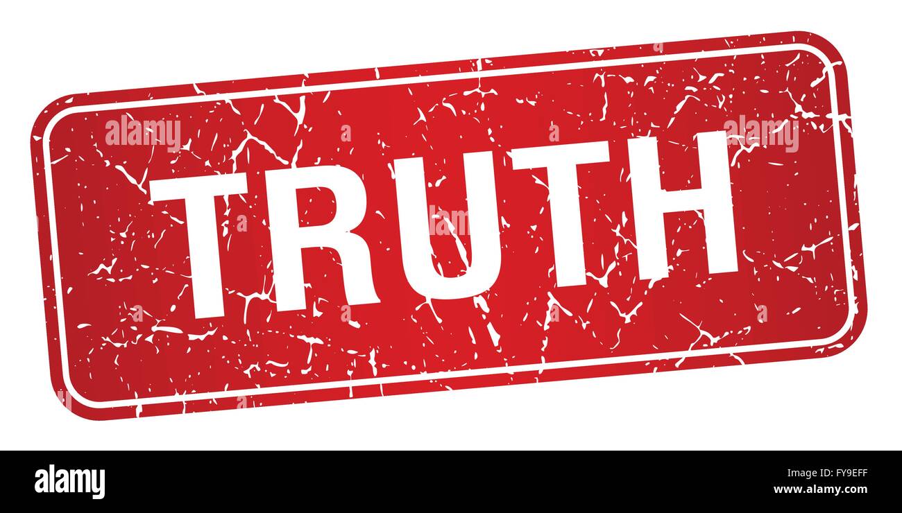 truth red square grunge textured isolated stamp Stock Vector Image ...