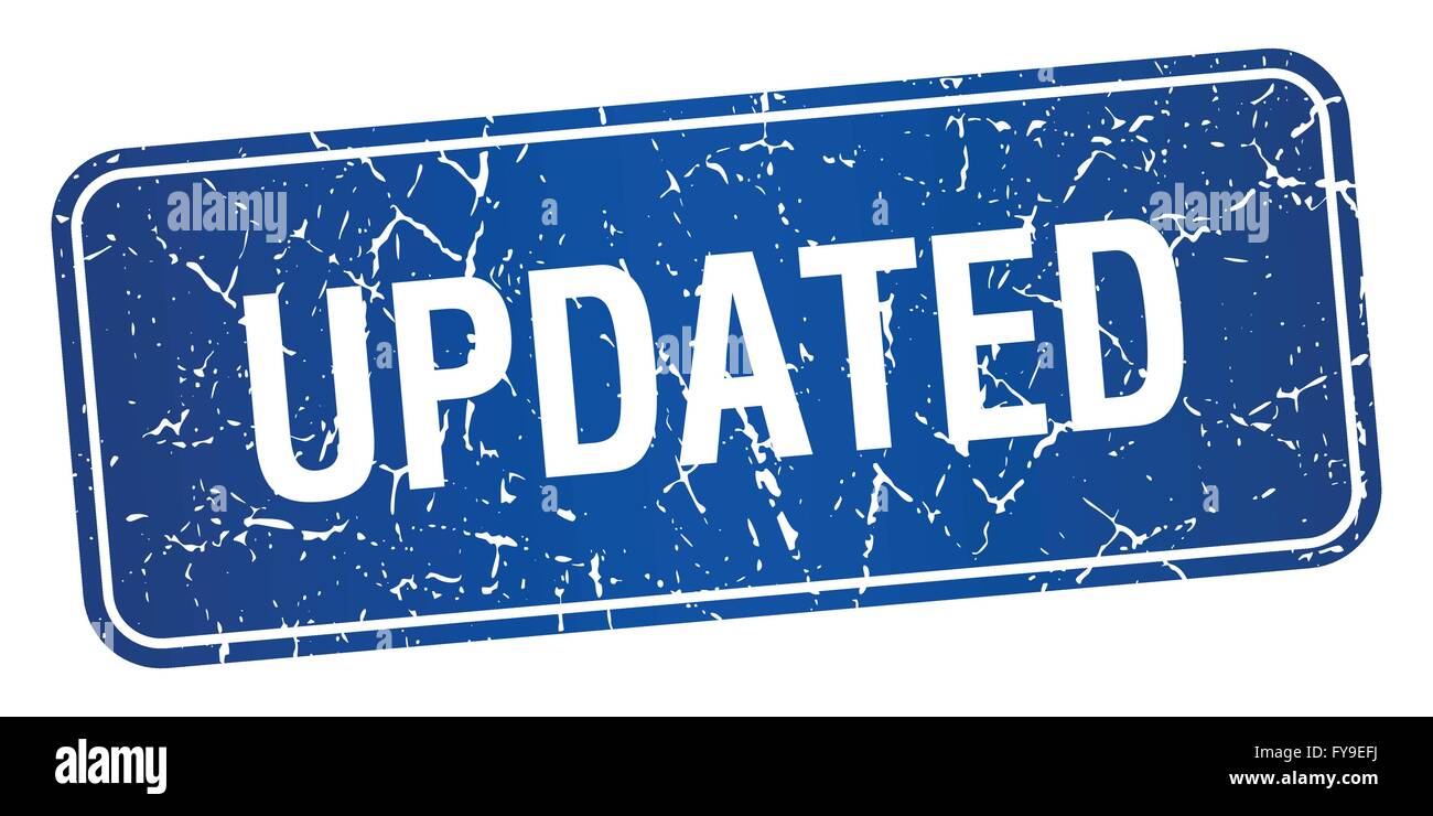 updated blue square grunge textured isolated stamp Stock Vector Image ...