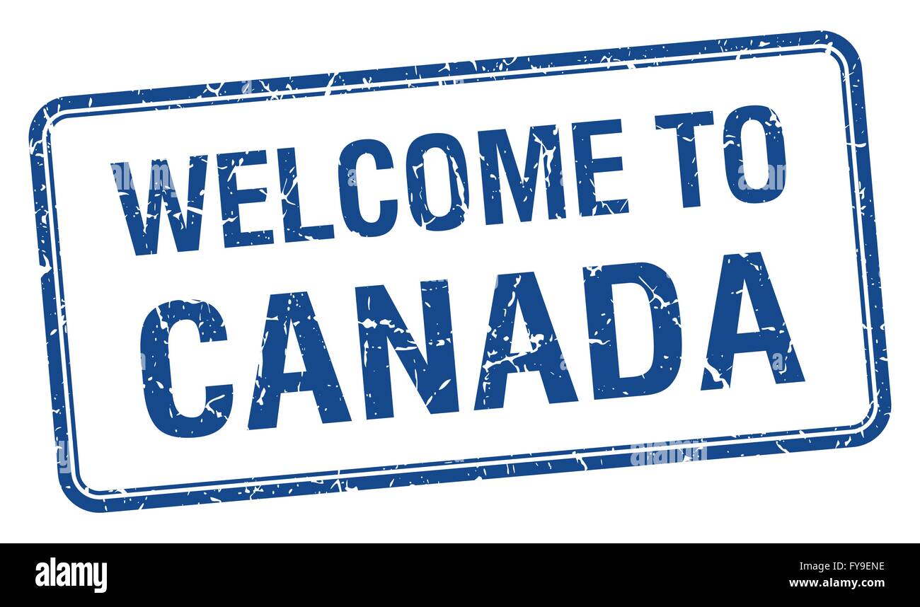 Welcome canada stamp Stock Vector Images - Alamy