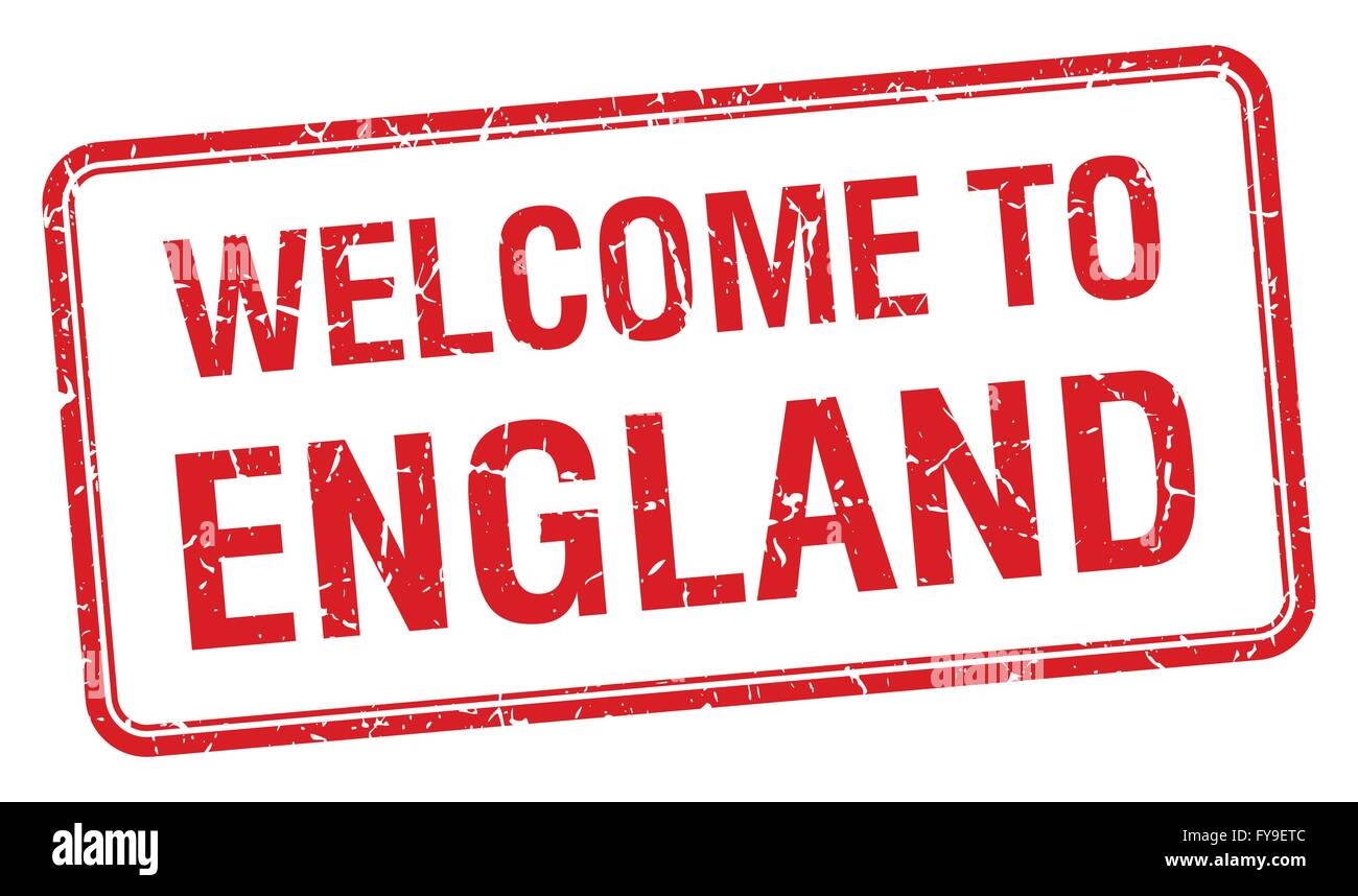 welcome to England red grunge square stamp Stock Vector Image & Art - Alamy