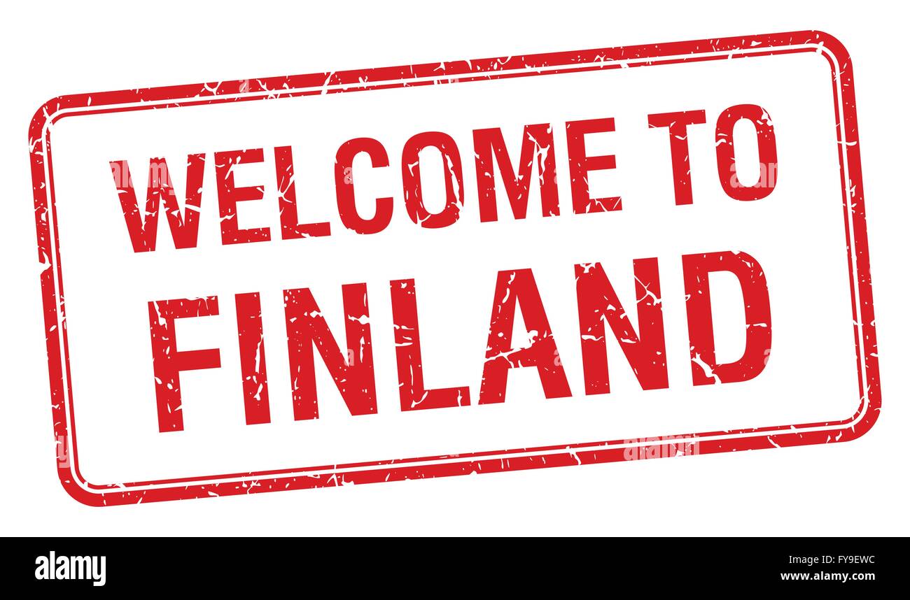 welcome to Finland red grunge square stamp Stock Vector Image & Art - Alamy