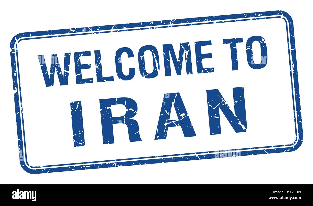 welcome to Iran blue grunge square stamp Stock Vector Image & Art - Alamy