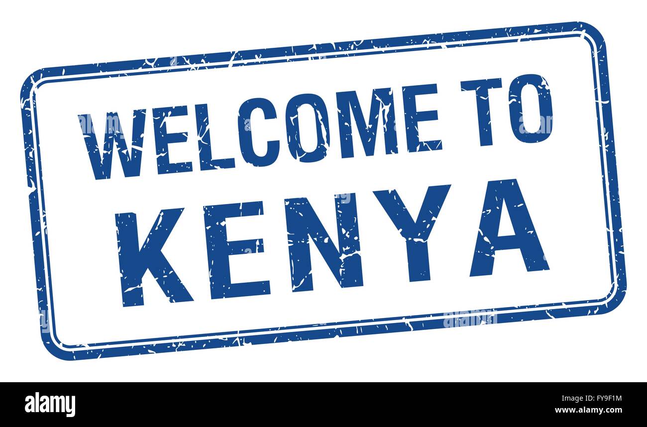 welcome to Kenya blue grunge square stamp Stock Vector Image & Art - Alamy