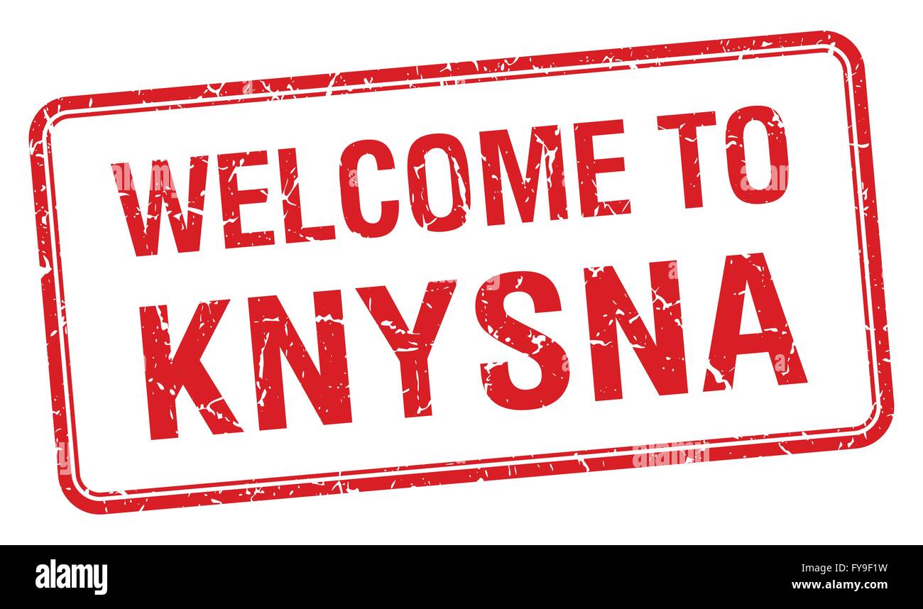 welcome to Knysna red grunge square stamp Stock Vector Image & Art - Alamy