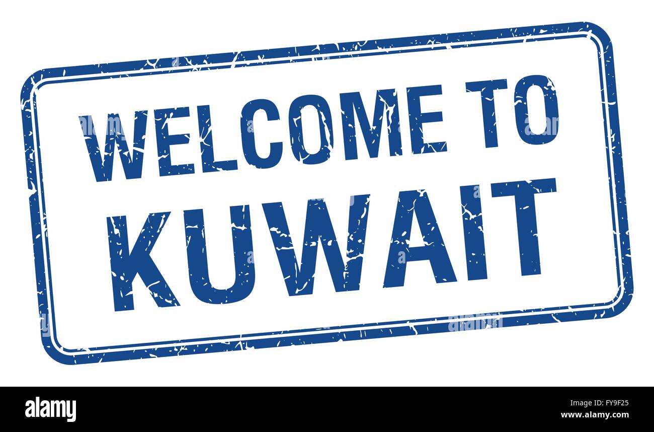 welcome to Kuwait blue grunge square stamp Stock Vector Image & Art - Alamy