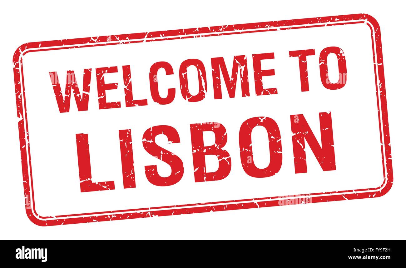welcome to Lisbon red grunge square stamp Stock Vector Image & Art - Alamy