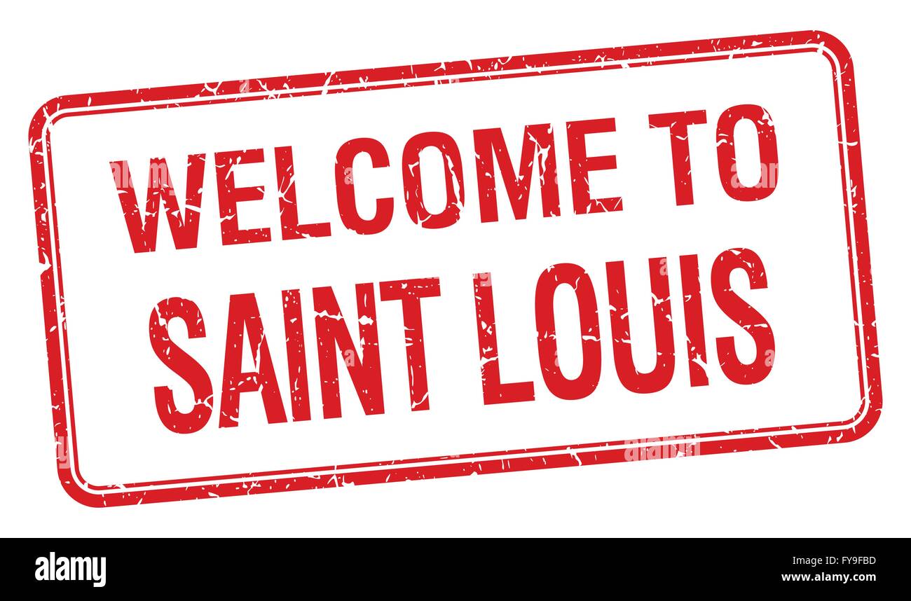 welcome to Saint Louis red grunge square stamp Stock Vector Image & Art ...