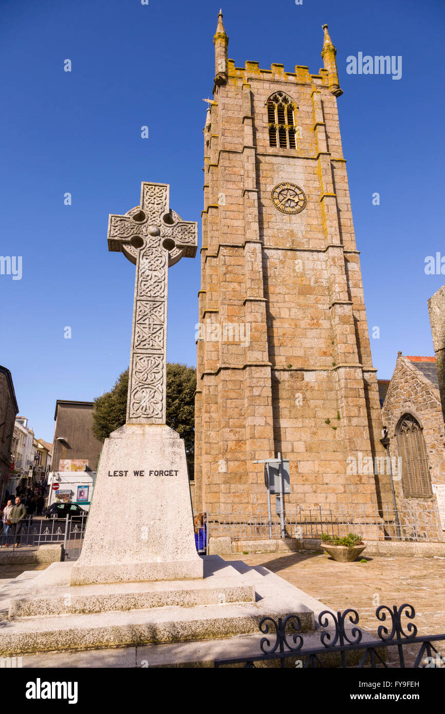 The Parish Church of St Ia the Virgin, St Ives Cornwall England UK GB ...