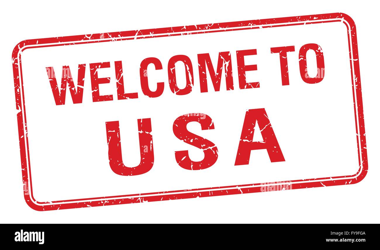 Welcome usa red square hi-res stock photography and images - Alamy