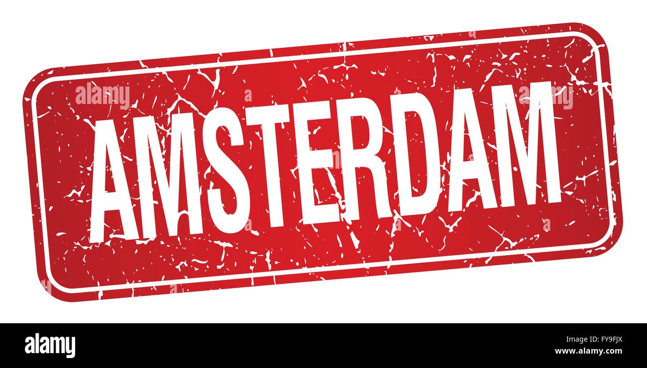 Amsterdam red stamp isolated on white background Stock Vector Image ...