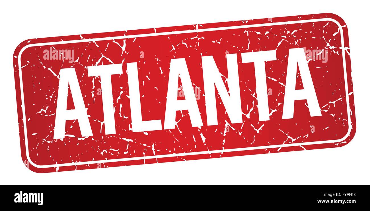 Atlanta red stamp isolated on white background Stock Vector Image & Art ...