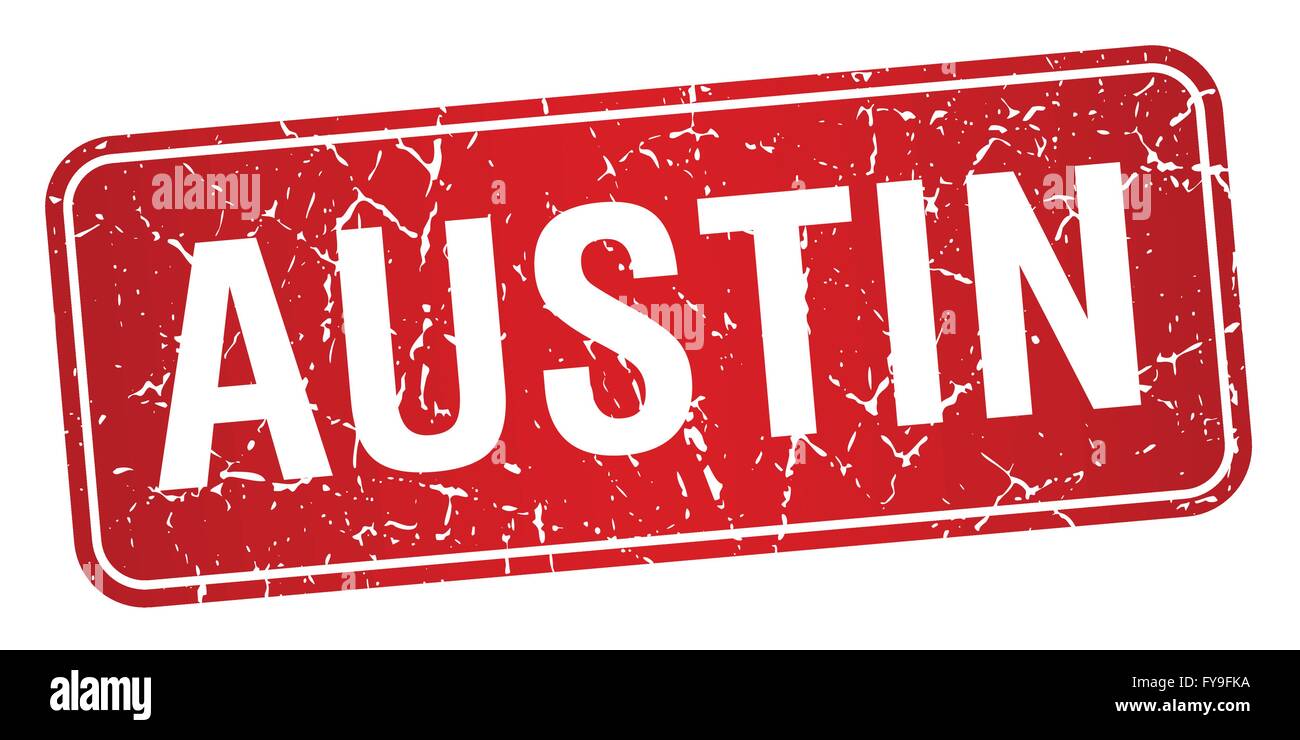 Austin red stamp isolated on white background Stock Vector Image & Art ...