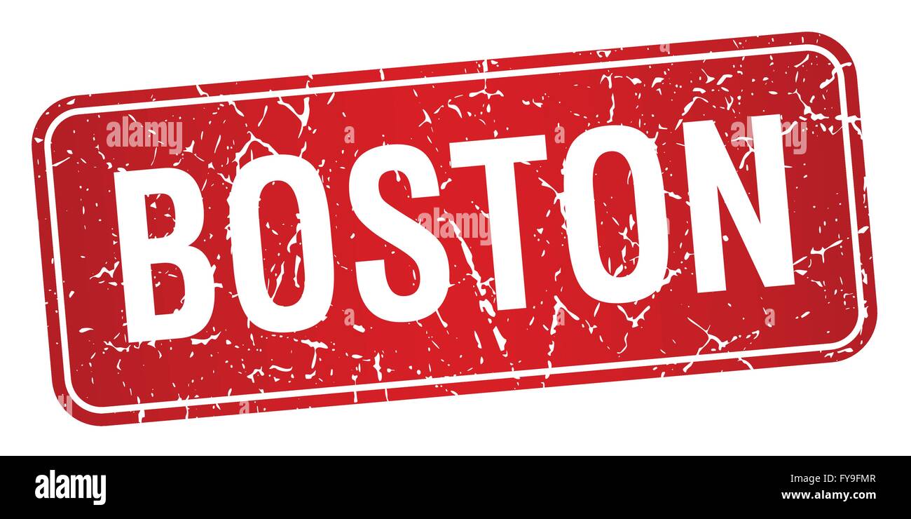 Boston red stamp isolated on white background Stock Vector Image & Art ...