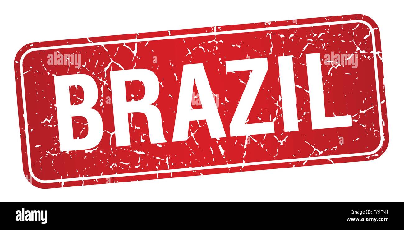 Brazil red stamp isolated on white background Stock Vector Image & Art ...