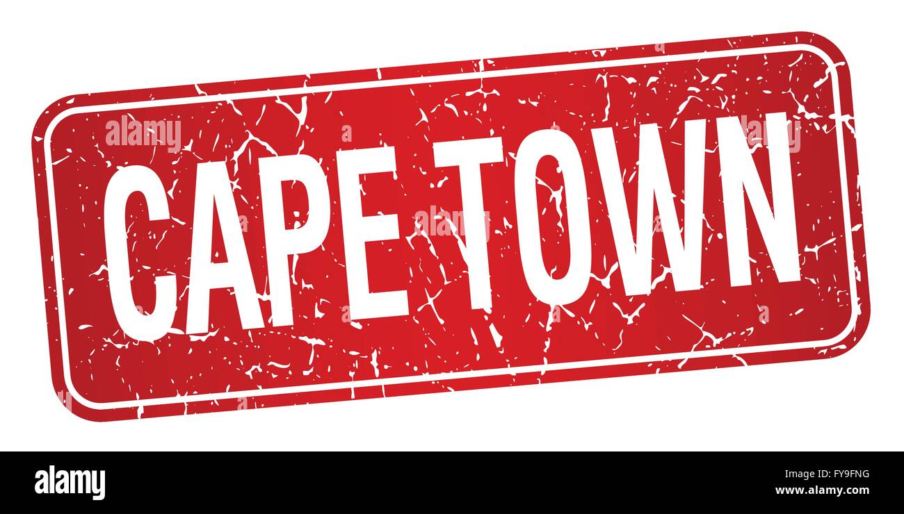 Cape Town red stamp isolated on white background Stock Vector Image ...