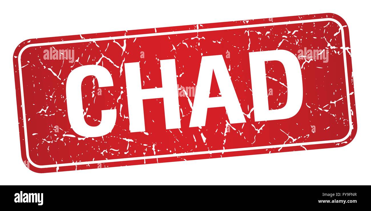 Chad red stamp isolated on white background Stock Vector Image & Art ...