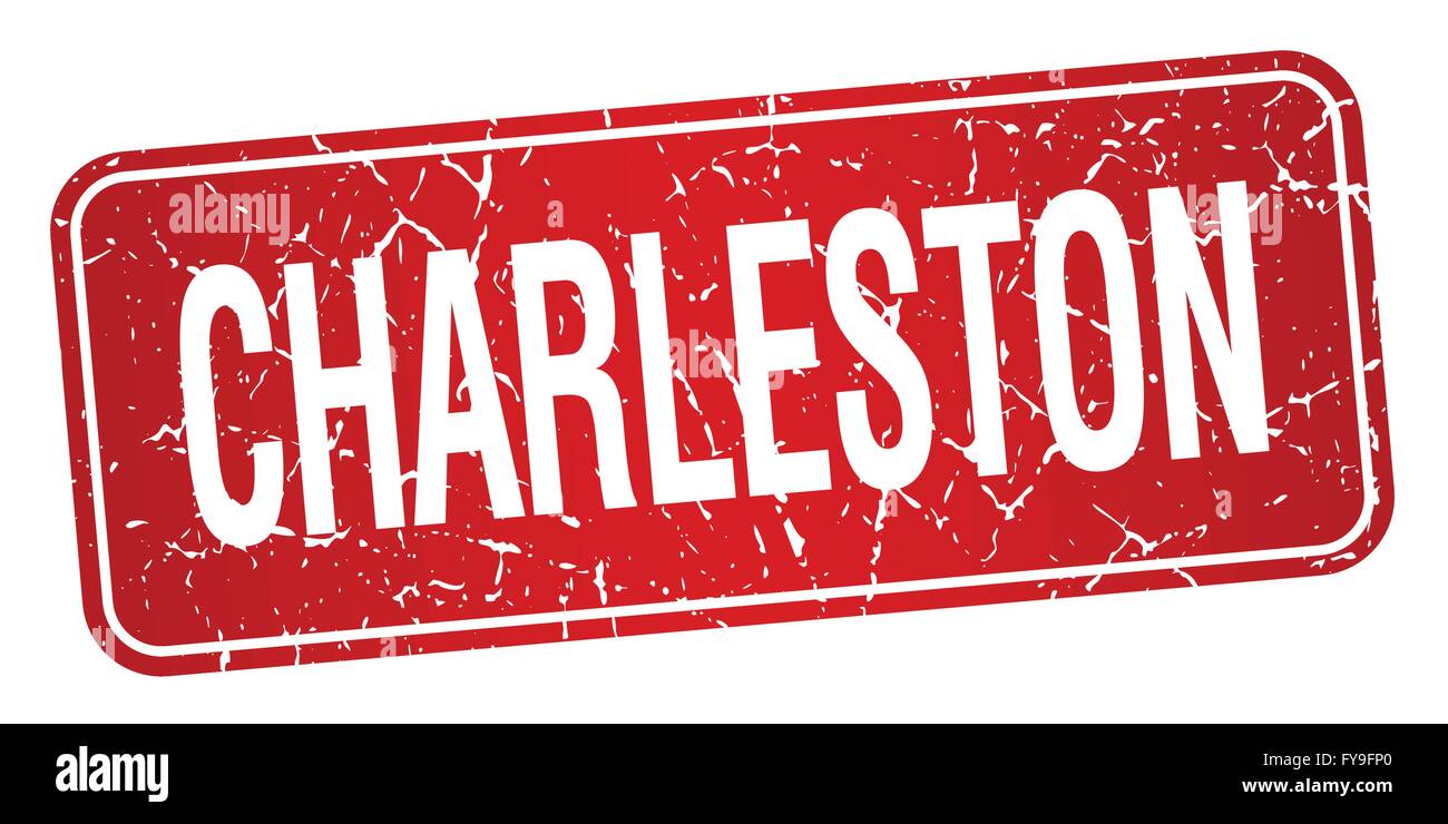 Charleston red stamp isolated on white background Stock Vector Image ...