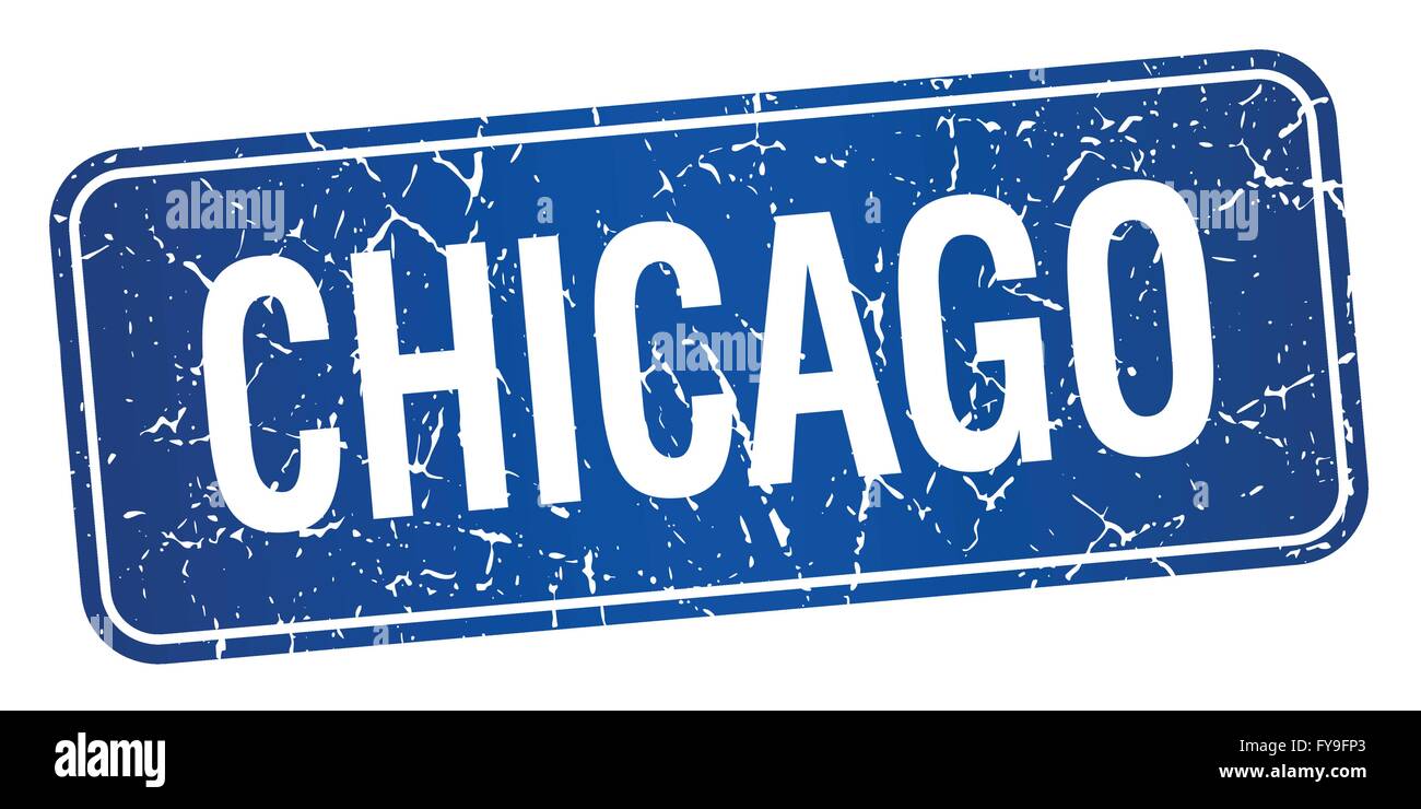 Chicago blue stamp isolated on white background Stock Vector Image ...