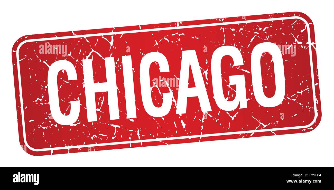 Chicago red stamp isolated on white background Stock Vector Image & Art ...