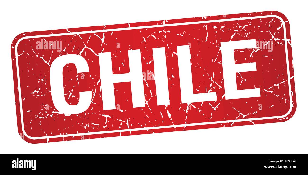 Chile red stamp isolated on white background Stock Vector Image & Art ...