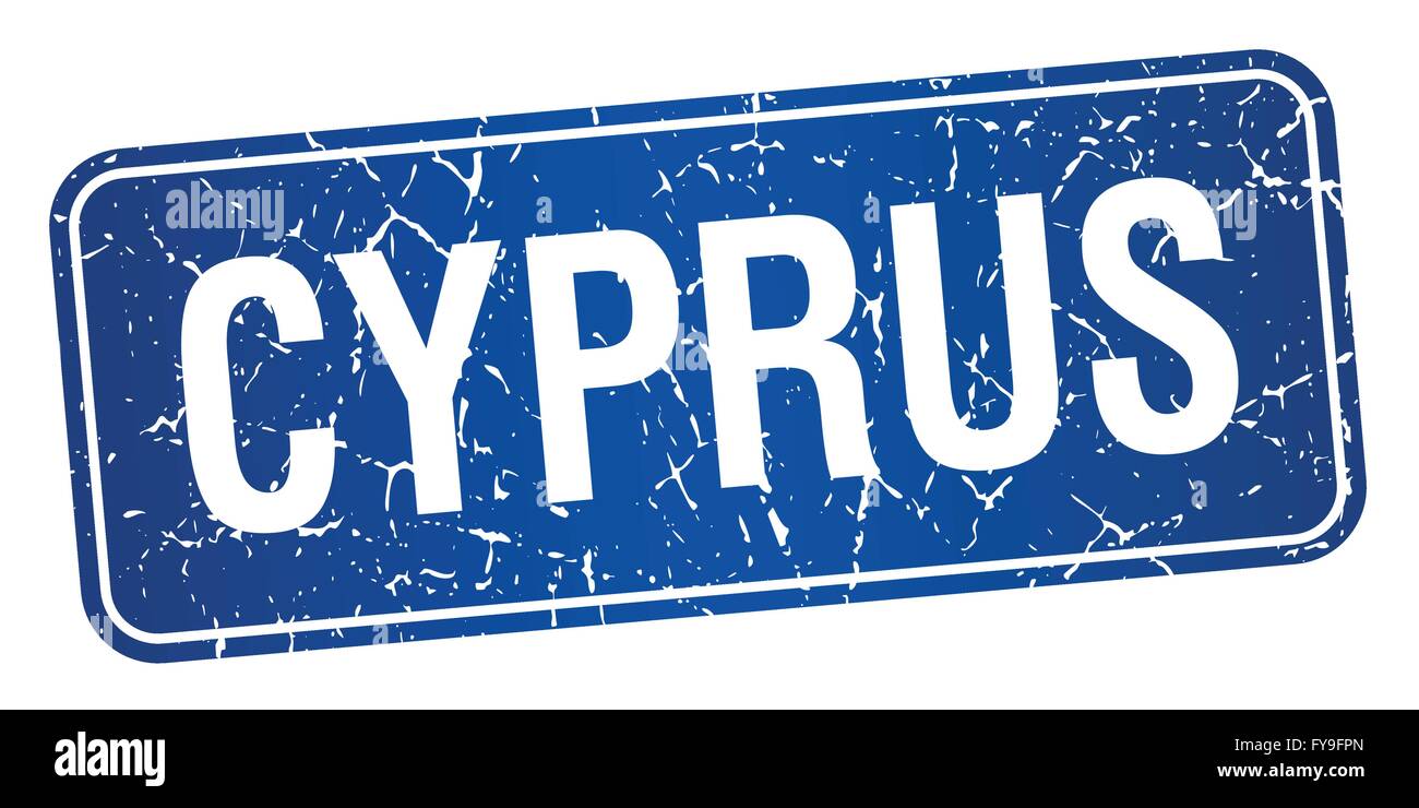 Cyprus blue stamp isolated on white background Stock Vector Image & Art ...