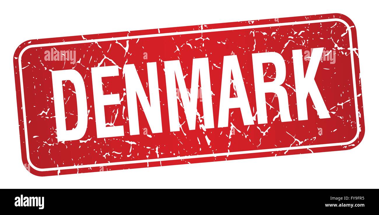 Denmark red stamp isolated on white background Stock Vector Image & Art ...