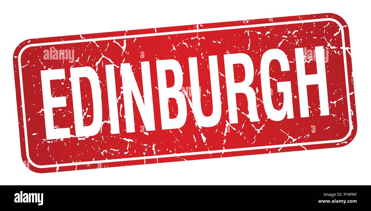 Edinburgh red stamp isolated on white background Stock Vector Image ...