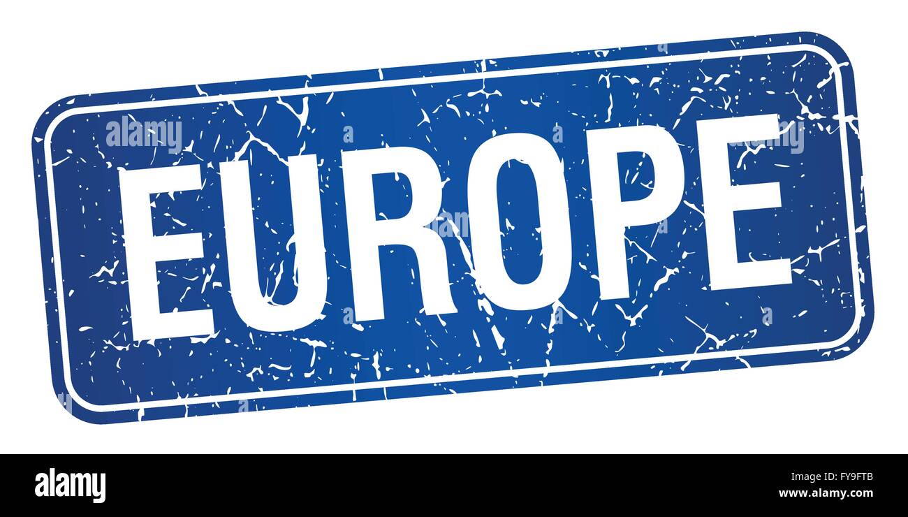 europe blue stamp isolated on white background Stock Vector Image & Art ...