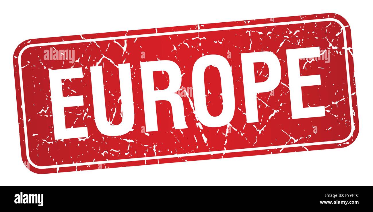 europe red stamp isolated on white background Stock Vector Image & Art ...