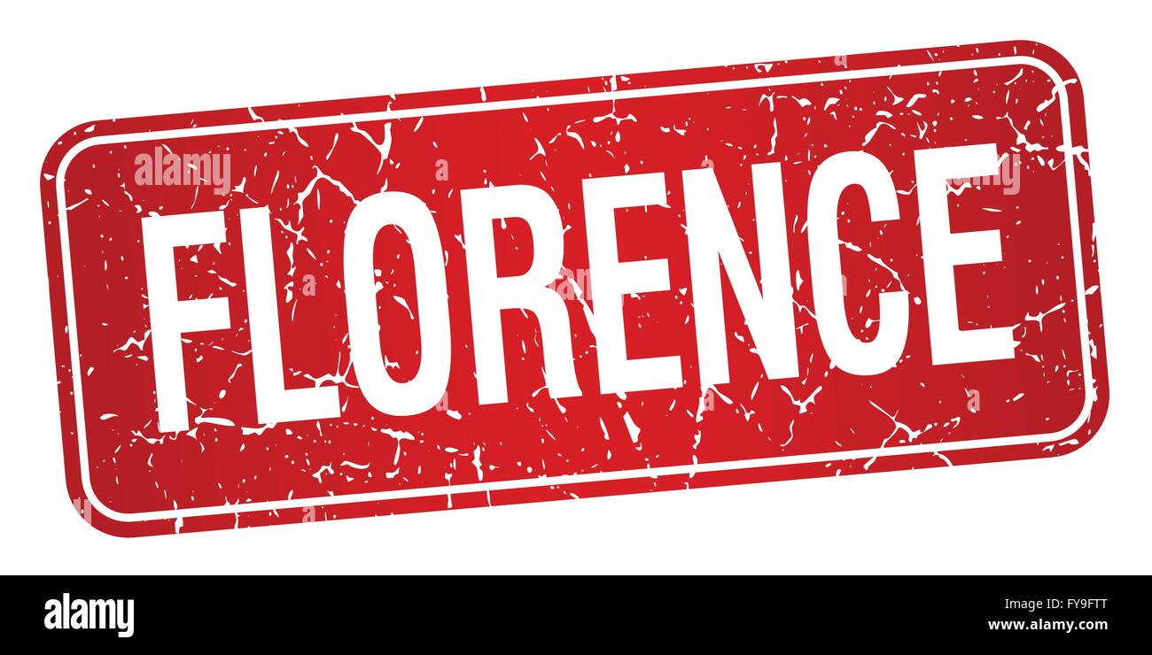 Florence red stamp isolated on white background Stock Vector Image ...