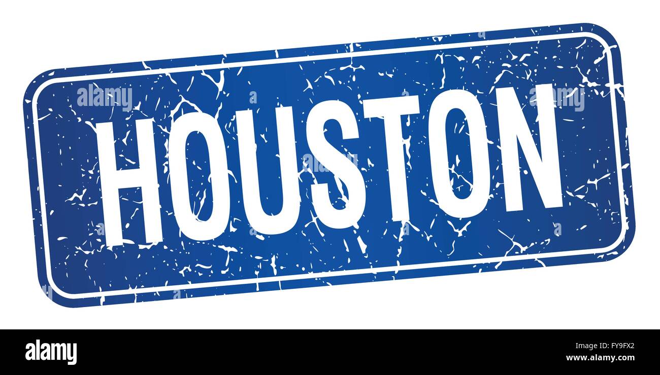 Houston blue stamp isolated on white background Stock Vector Image ...