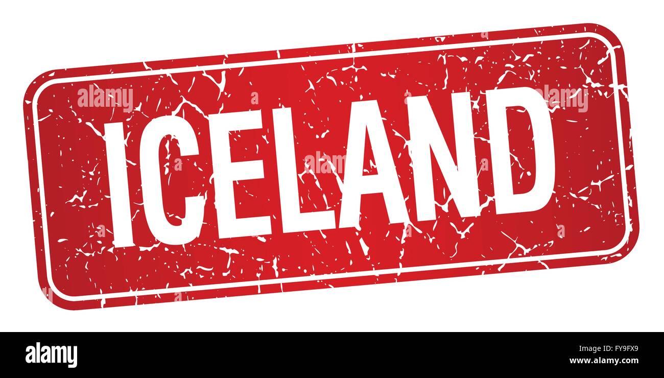 Iceland red stamp isolated on white background Stock Vector Image & Art ...