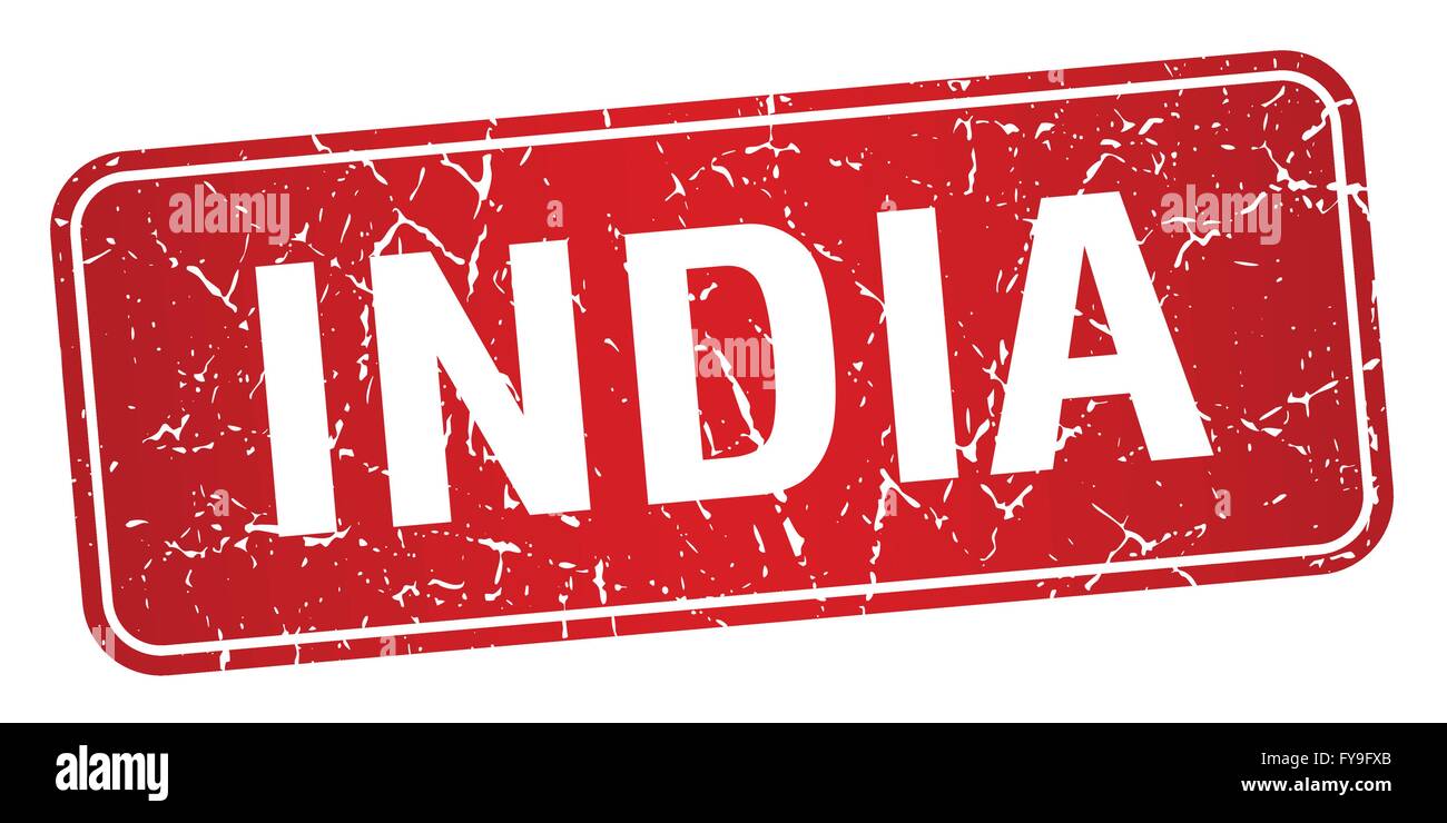 India red stamp isolated on white background Stock Vector Image & Art ...