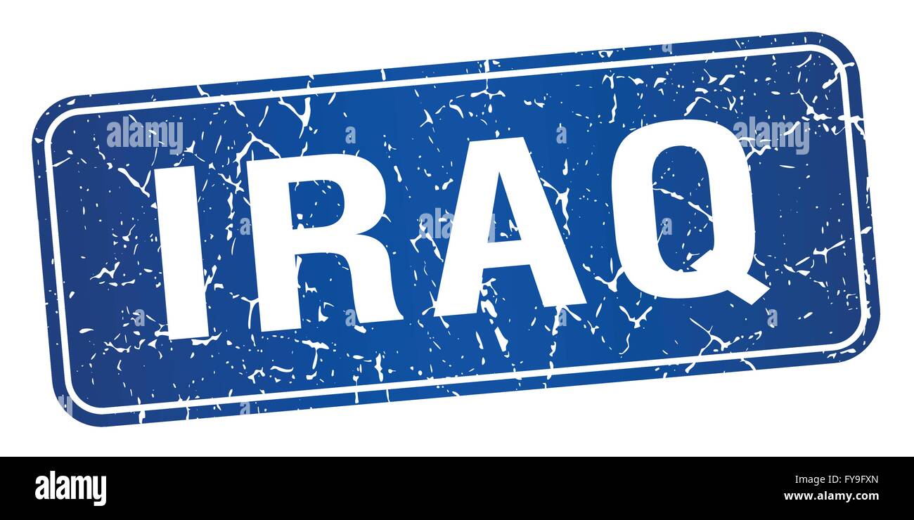 Iraq blue stamp isolated on white background Stock Vector Image & Art ...
