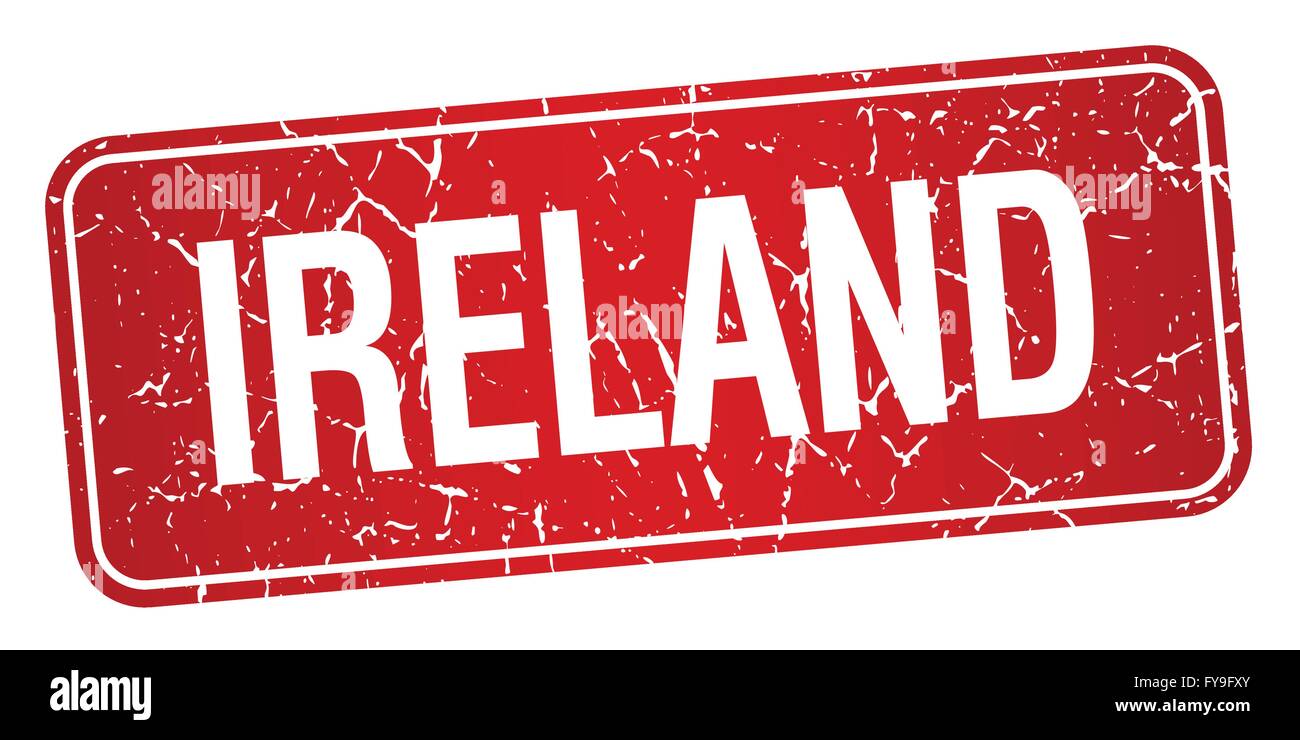 Ireland red stamp isolated on white background Stock Vector Image & Art ...