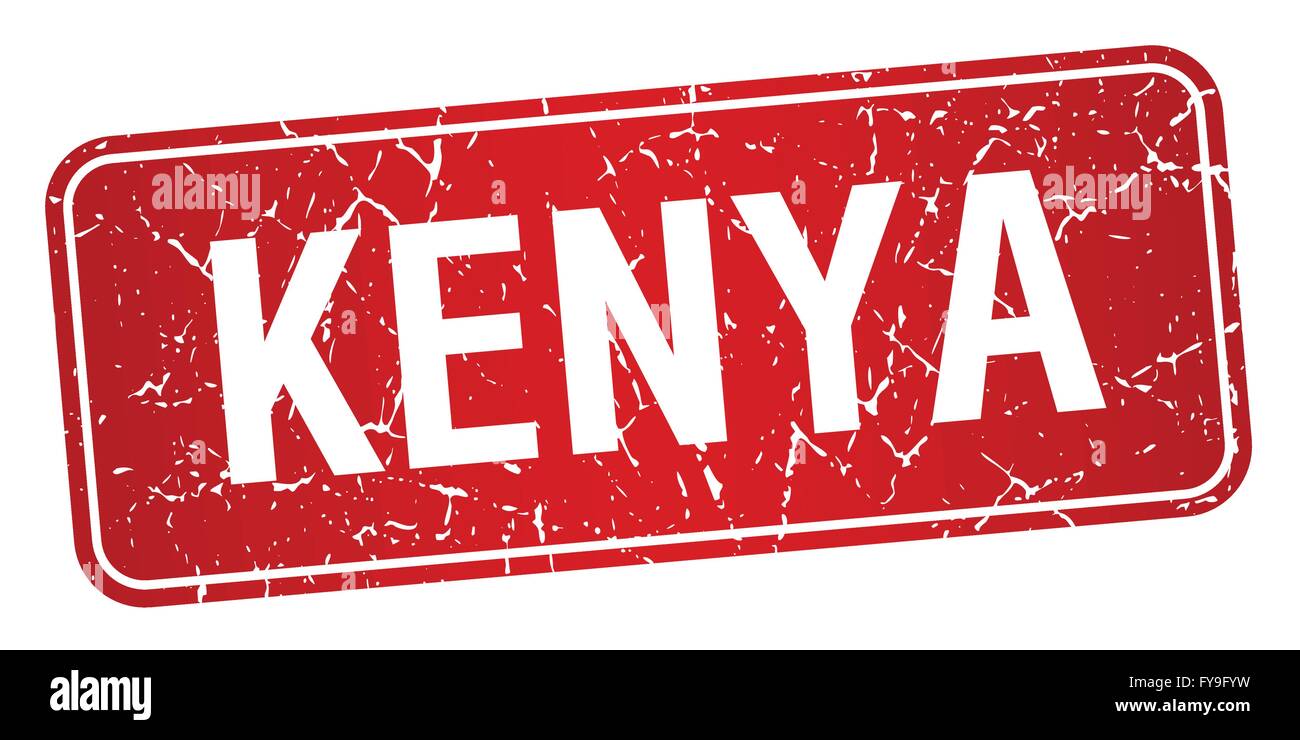 Kenya red stamp isolated on white background Stock Vector Image & Art ...