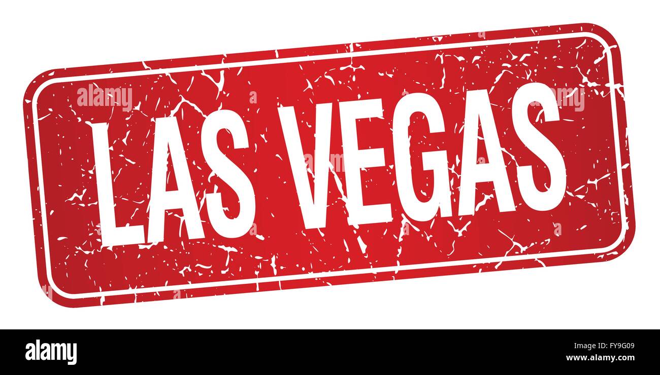 Las Vegas red stamp isolated on white background Stock Vector Image ...