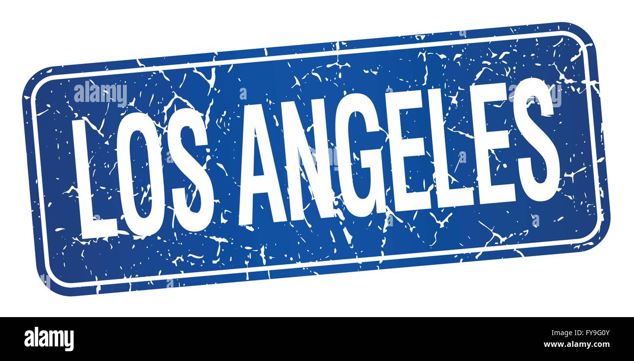 Los Angeles blue stamp isolated on white background Stock Vector Image ...