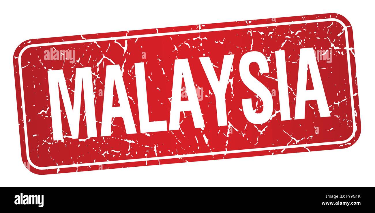 Malaysia red stamp isolated on white background Stock Vector Image ...