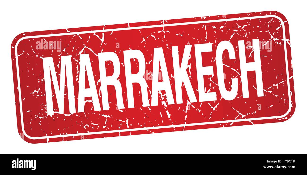 Marrakech red stamp isolated on white background Stock Vector Image ...