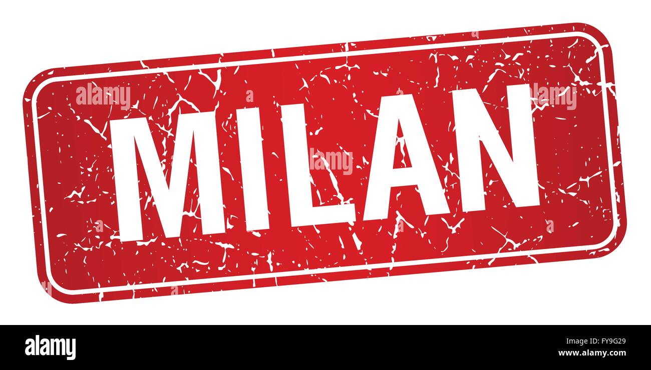 Milan red stamp isolated on white background Stock Vector Image & Art ...