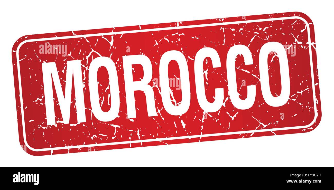 Morocco red stamp isolated on white background Stock Vector Image & Art ...