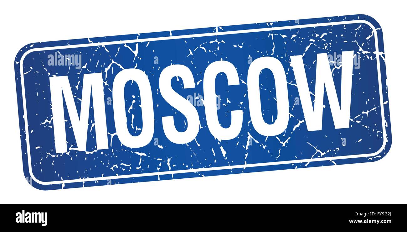 Moscow blue stamp isolated on white background Stock Vector Image & Art ...