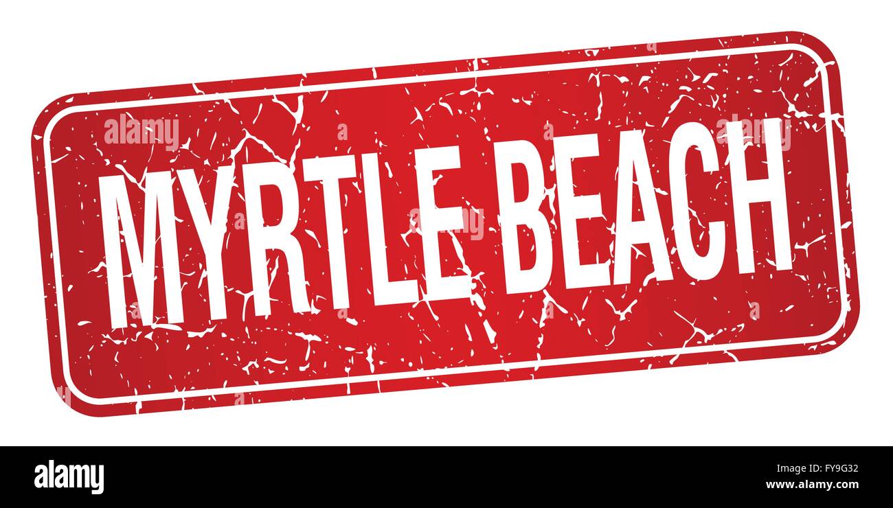 Myrtle Beach red stamp isolated on white background Stock Vector Image ...