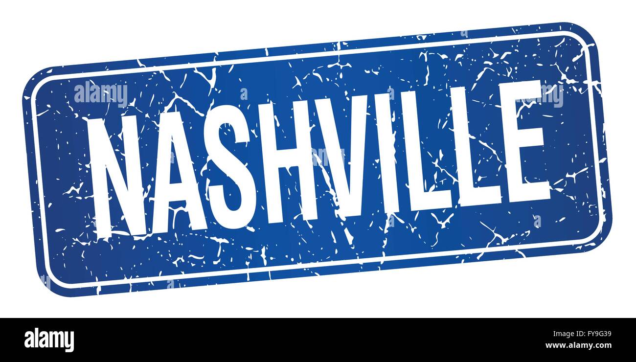 Nashville blue stamp isolated on white background Stock Vector Image ...