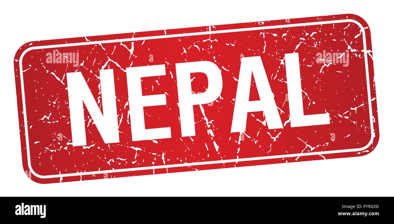 Nepal red stamp isolated on white background Stock Vector Image & Art ...