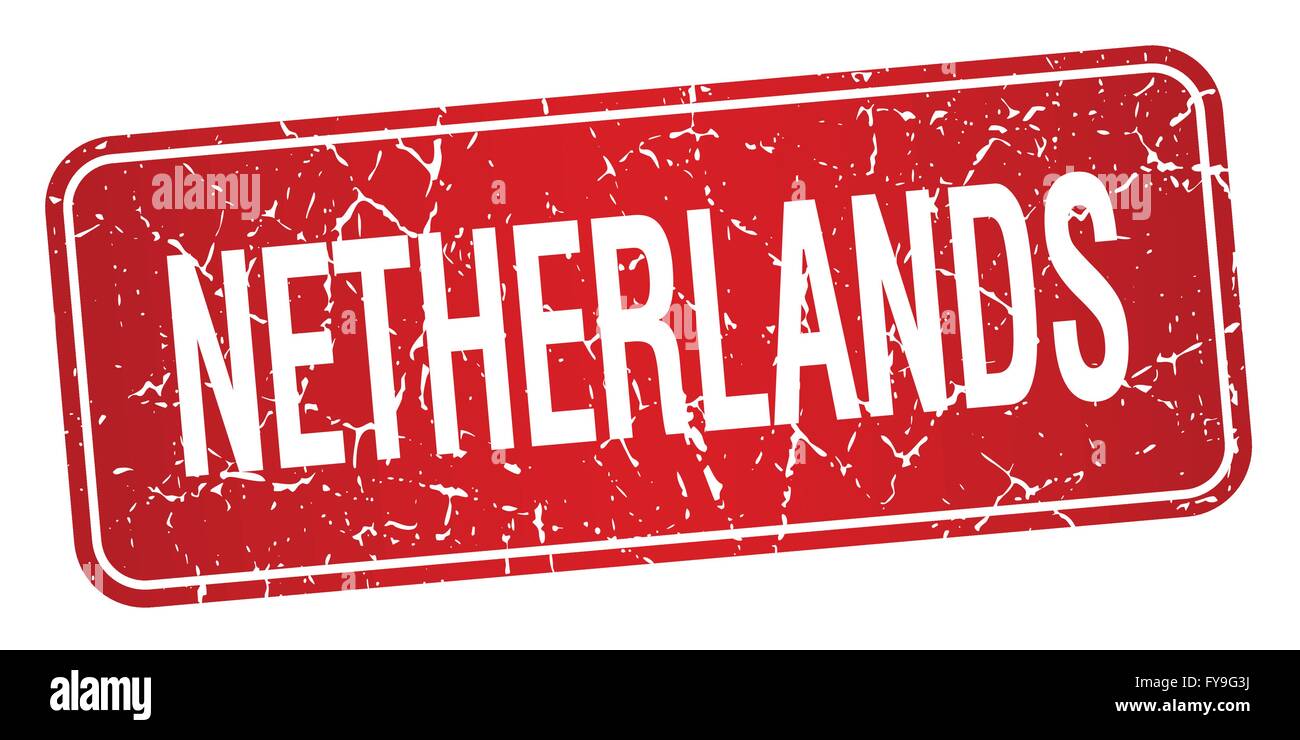 Netherlands red stamp isolated on white background Stock Vector Image ...