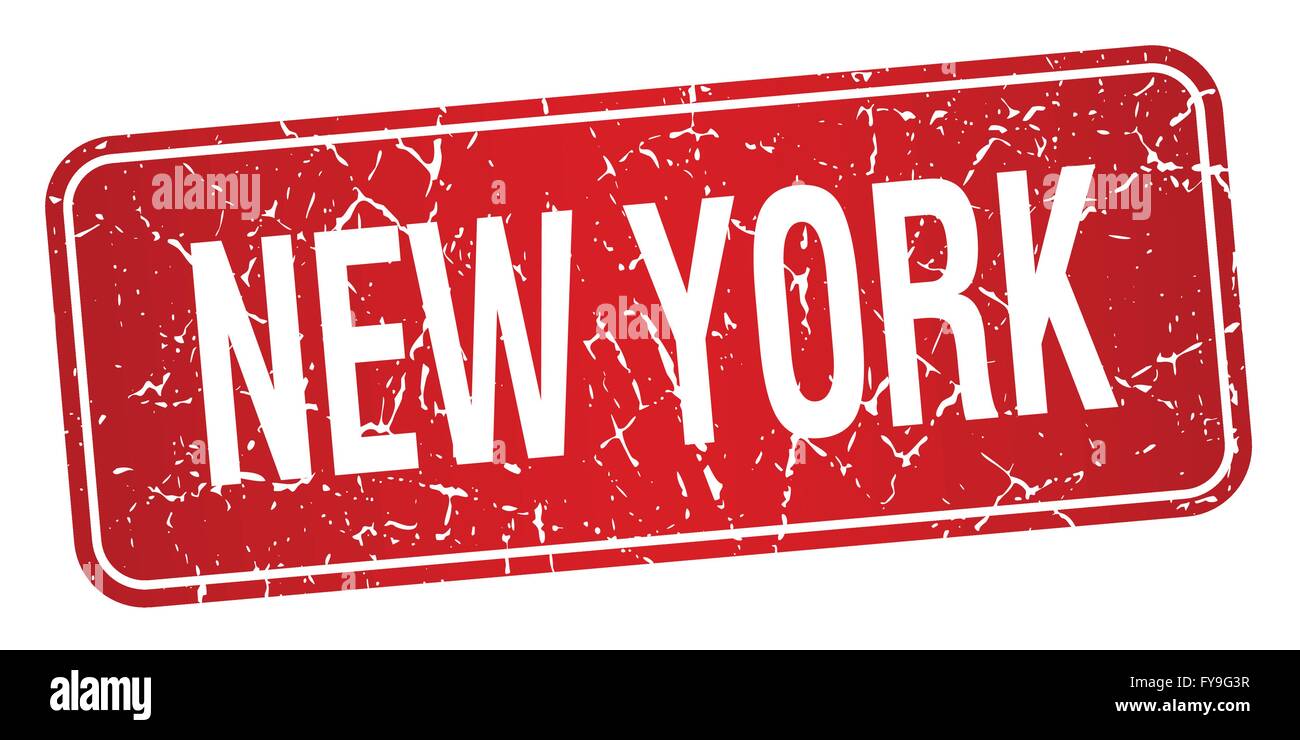 New York red stamp isolated on white background Stock Vector Image ...