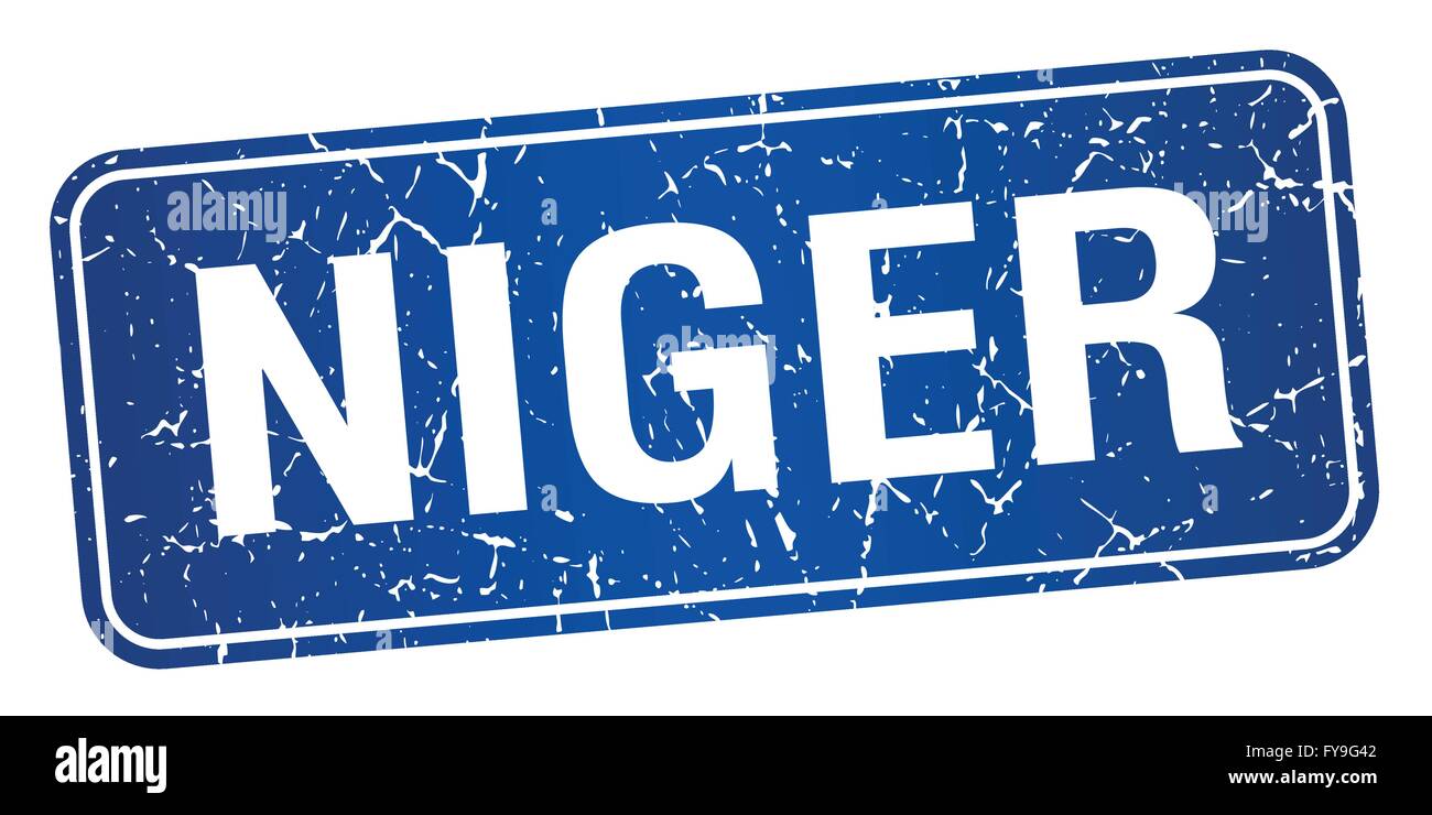 Niger blue stamp isolated on white background Stock Vector Image & Art ...